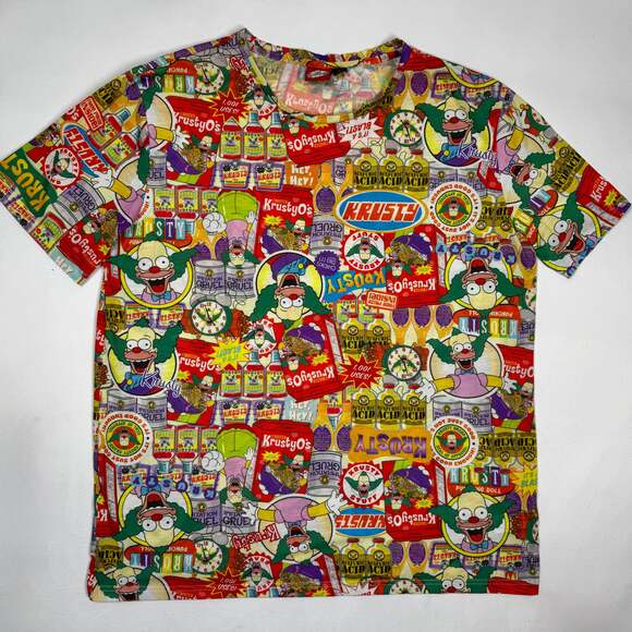 Simpsons | Shirts | Vtg The Simpsons Krusty The Clown Allover Print ...